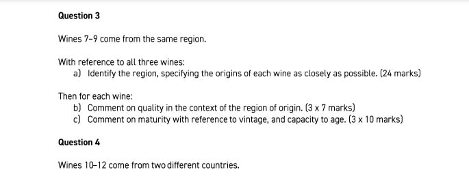 2023 마스터오브와인(MW) 시험 문제 공개 2023 MW exam wines and questions published ...